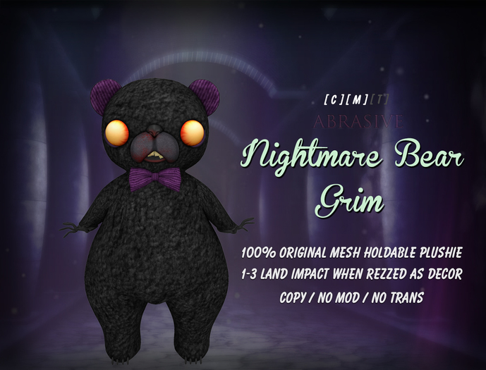 Second Life Marketplace - [ abrasive ] Nightmare Bear - Grim