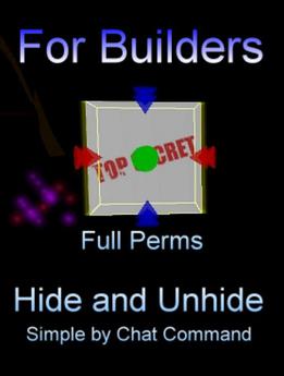 Second Life Marketplace - Hide and Unhide by Chat Command