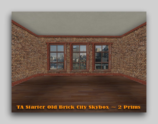 Second Life Marketplace - TA 2 Prim Starter City Old Brick SkyBox 2017 ...