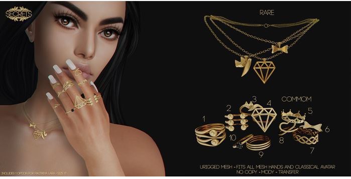 Second Life Marketplace - 01 -SECRETS- Union Rings - Double Sphere