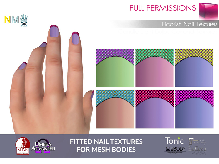 Second Life Marketplace - Full Perm Licorish Nail Hands & Feet Nail ...