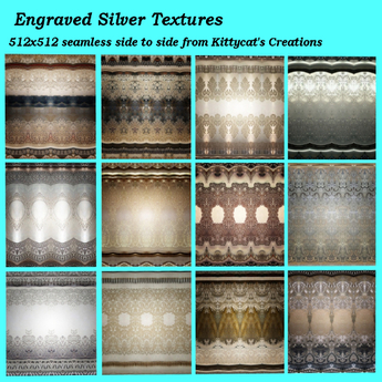 Second Life Marketplace - Engraved Silver Textures box