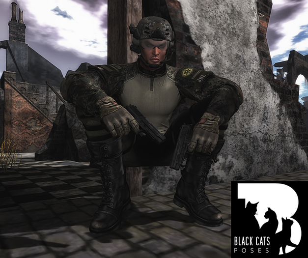 Second Life Marketplace - Black Cats poses - Male - Call of Duty 2