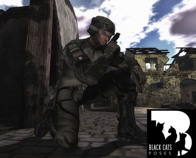Second Life Marketplace - Black Cats poses - Male - Call of Duty 3