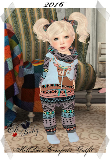 Second Life Marketplace - EH Baby ~ HoliDeer Comforts Outfit