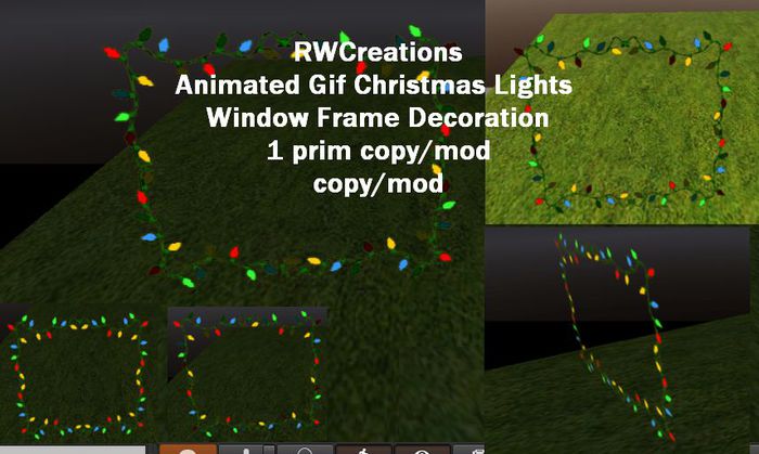 Second Life Marketplace - Animated Gif Christmas Lights Window Frame ...