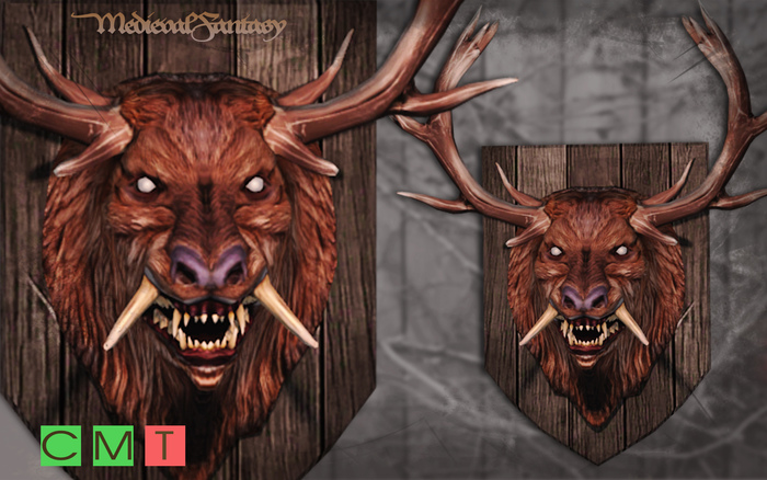 Second Life Marketplace - [MF] Mesh monster creature trophy head (boxed)