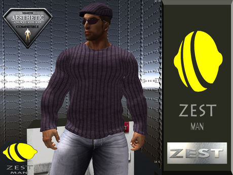 Second Life Marketplace - ZEST MAN GREY JEANS SLATE JUMPER CAP AND ...