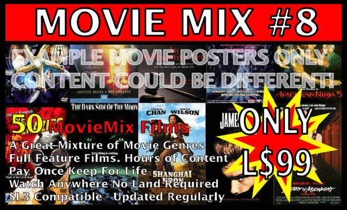Second Life Marketplace - MovieMix #8 - 50 Full Feature Film Movies ...