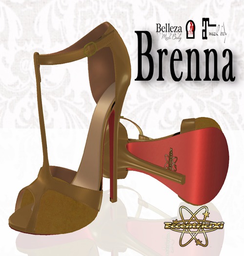 Second Life Marketplace - ~EccentriciXi~ Shoes Brenna Gold For Slink ...