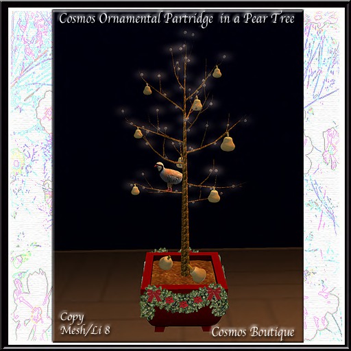 Second Life Marketplace - Cosmos Ornamental Partridge in a Pear Tree ...