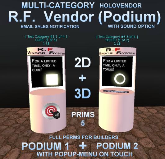 Second Life Marketplace - Multi Category 3D Holo Vendor Pack