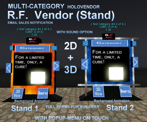 Second Life Marketplace - Multi Category 3D Holo Vendor Pack - Stand