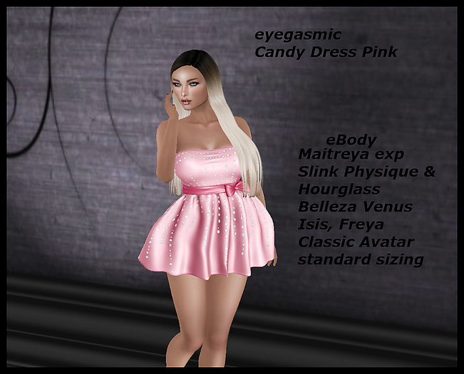 Second Life Marketplace - [eyegasmic] candy dress pink[box]