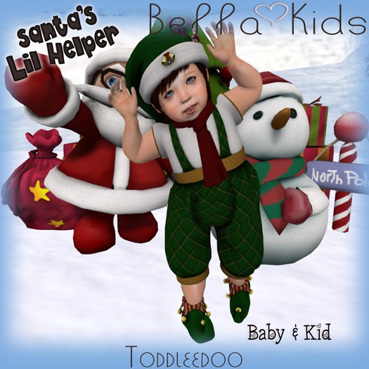 Second Life Marketplace - [:Bella Kids:] Santa's Lil Helper ~ Boy
