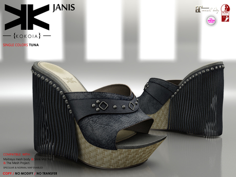 Second Life Marketplace - Janis :: Shoes :: 10 Colors :: {kokoia}