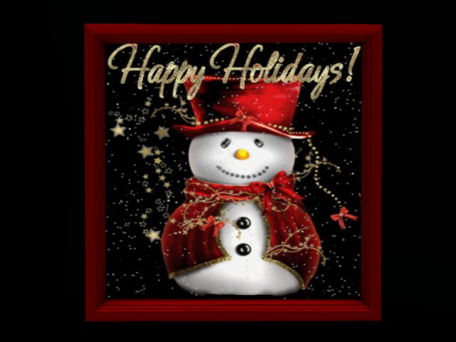 Second Life Marketplace - Animated HH Snowman Wall Art, 1 prim
