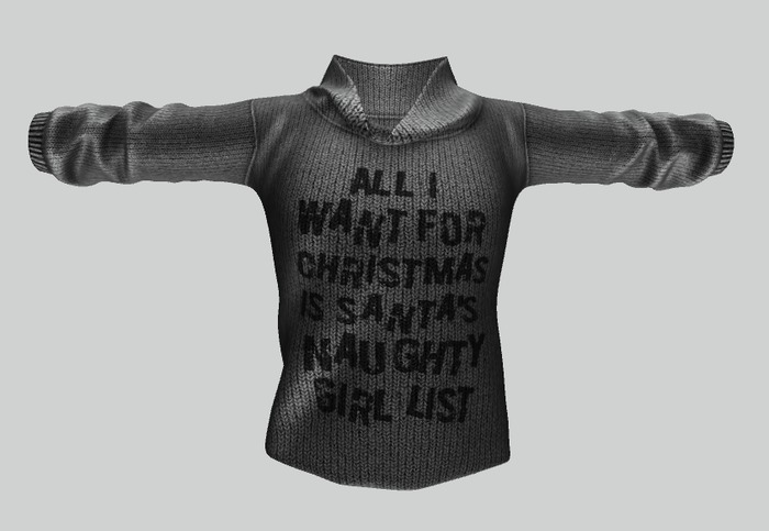 Second Life Marketplace - *Ryder* Naughty Girl Sweater - Gray