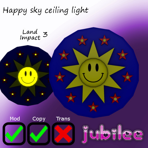 Second Life Marketplace - Happy Sky Ceiling Lamp (boxed)