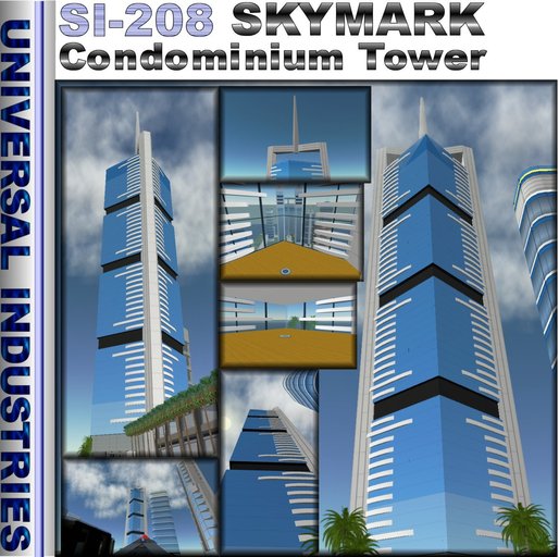 Second Life Marketplace - SI-208 SKYMARK CONDOMINIUM TOWER SKYSCRAPER