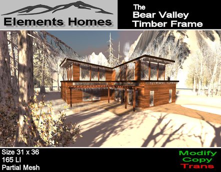 Second Life Marketplace - The Bear Valley Timber Frame