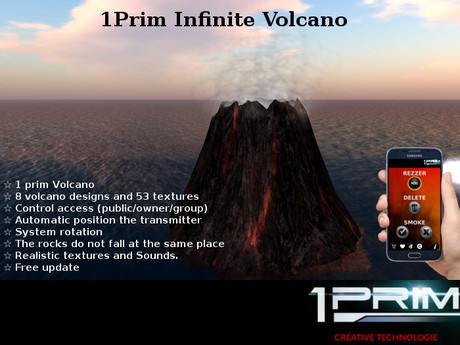 Second Life Marketplace - .:[1PRIM]:. Infinite Volcano 8 Shapes / 53 ...