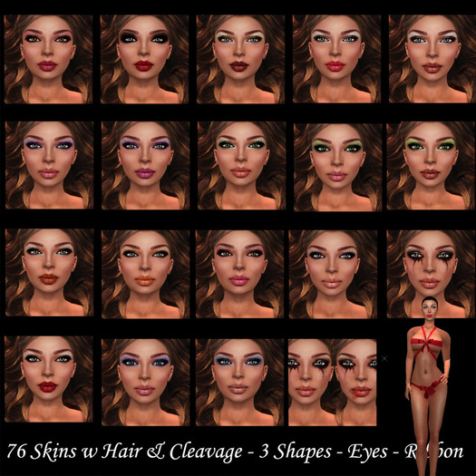 Second Life Marketplace - Female Skins FULL PACK 76 SKINS - Monik Sun ...