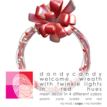Second Life Marketplace - "hue are you?" dandycandy welcome wreaths in ...