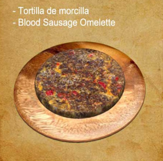Second Life Marketplace - Tortilla de morcilla / Blood Sausage omelette ...