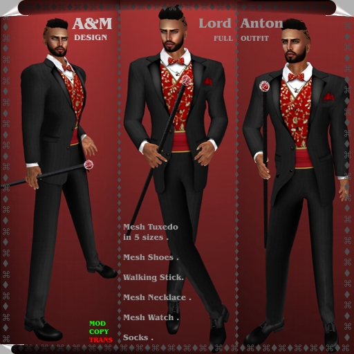 Second Life Marketplace - Lord Anton~ Full Outfit ~BOX