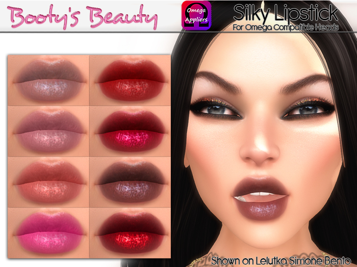 Second Life Marketplace - *Booty's Beauty* Omega Lipstick ~ Silky