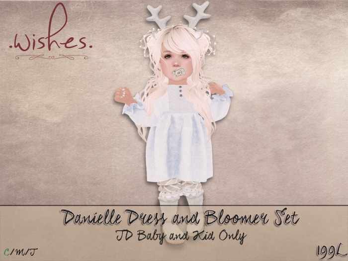 Second Life Marketplace - .Wishes. ~ Danielle Dress & Bloomers ~ Blue