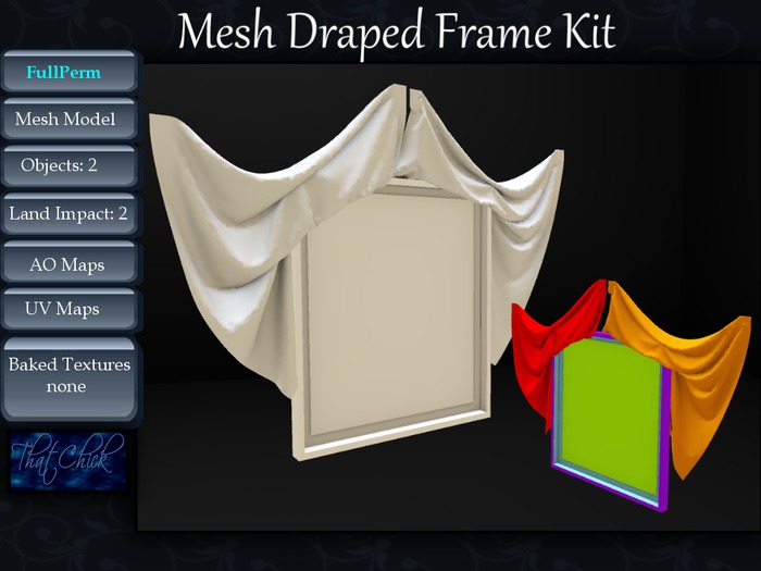 Second Life Marketplace - ~tc~ Mesh Draped Frame FullPerm Kit
