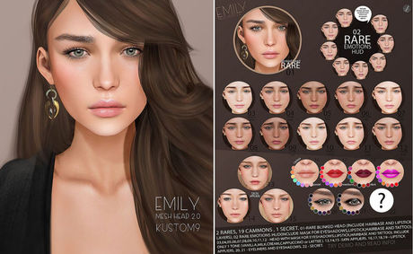 Second Life Marketplace - 6. Genesis_Head_Emily_2.0_Sad_Cappuccino