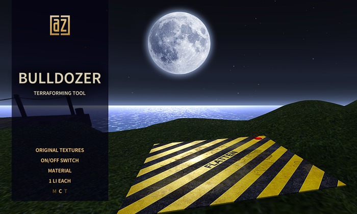 Second Life Marketplace - [az] Bulldozer – Terraforming Tool – Grungy ...