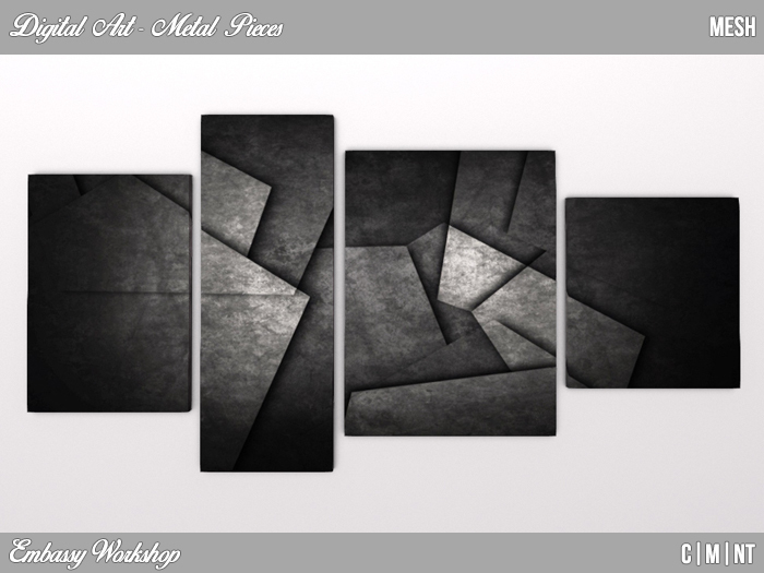 Second Life Marketplace - EW - Metal Pieces - Digital Art