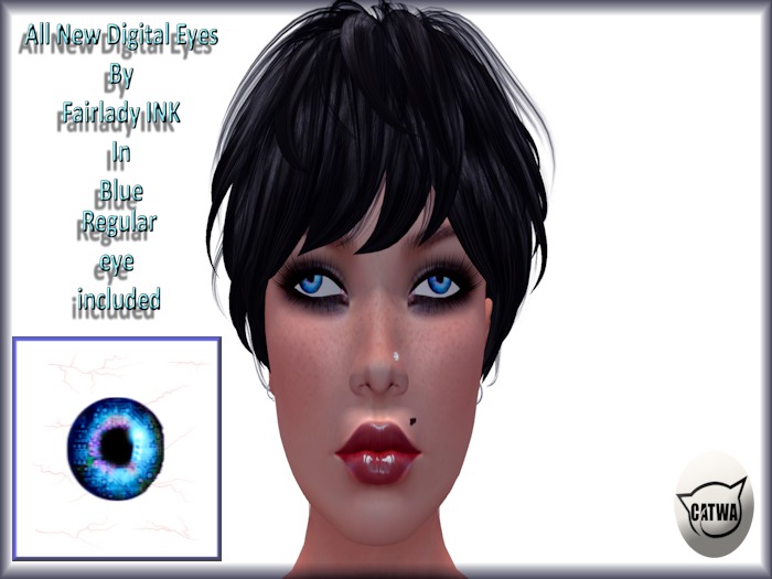 Second Life Marketplace - Digital Eyes By Fairlady INK Blue