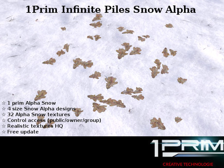 Second Life Marketplace - .:[1PRIM]:. Infinite Snow Alpha 4 Shapes 32 ...