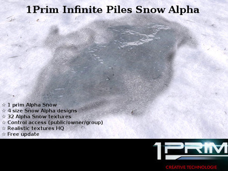 Second Life Marketplace - .:[1PRIM]:. Infinite Snow Alpha 4 Shapes 32 ...