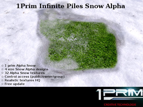 Second Life Marketplace - .:[1PRIM]:. Infinite Snow Alpha 4 Shapes 32 ...
