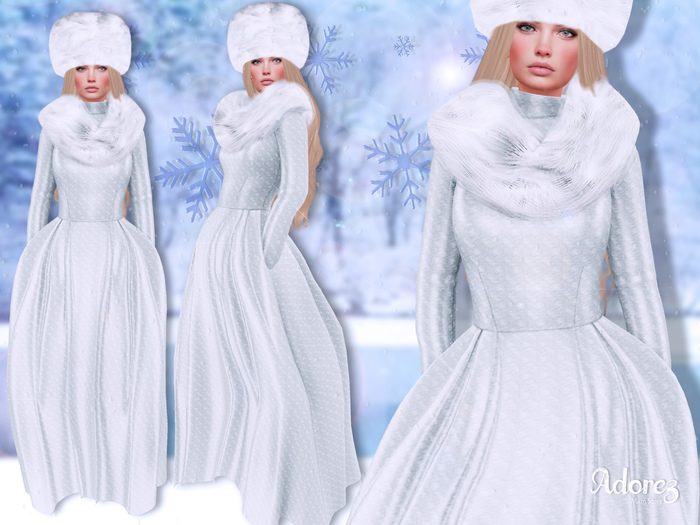 Second Life Marketplace - AdoreZ-Elsa Dress Snow