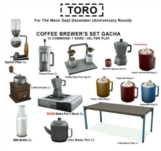 Second Life Marketplace - Toro - Frappe {Blue Mug} Wearble