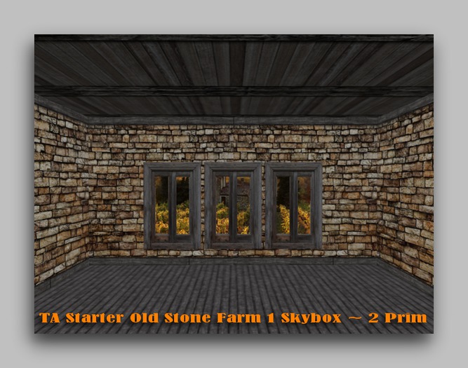 Second Life Marketplace - TA 2 Prim Starter Old Stone Farm 1 Sky Box ...