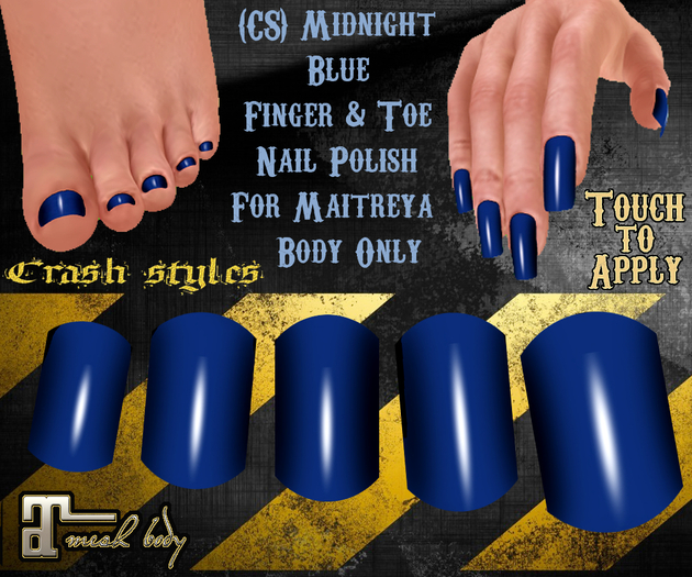 Second Life Marketplace - {CS} Midnight Blue Nail Polish (Maitreya only)