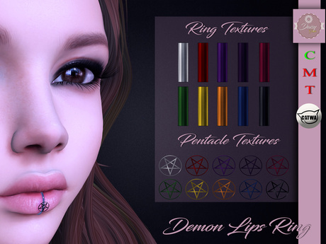Second Life Marketplace - ~DG~ Demon Lips Ring for Catwa Catya Bento Head