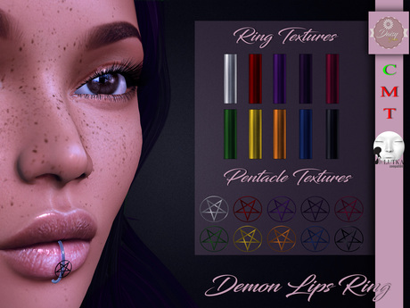Second Life Marketplace - ~DG~ Demon Lips Ring for Lelutka Simone Bento ...