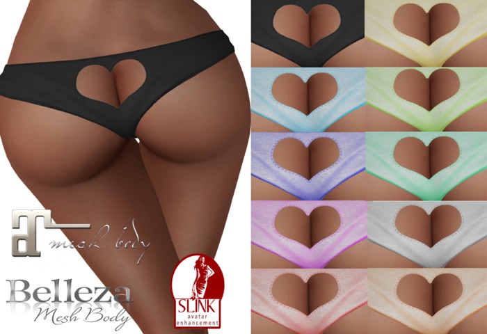 Second Life Marketplace Sl Panties With Heart 0194