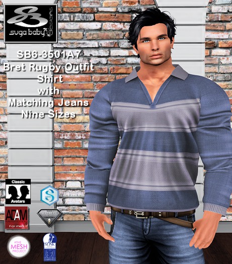 Second Life Marketplace - SB4-3501A7 Bret Rugby Outfit
