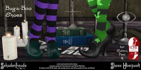 Second Life Marketplace - Schadenfreude Noir Bug-a-Boo Shoe