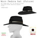 Second Life Marketplace - Worn Fedora hat (Future) Charcoal